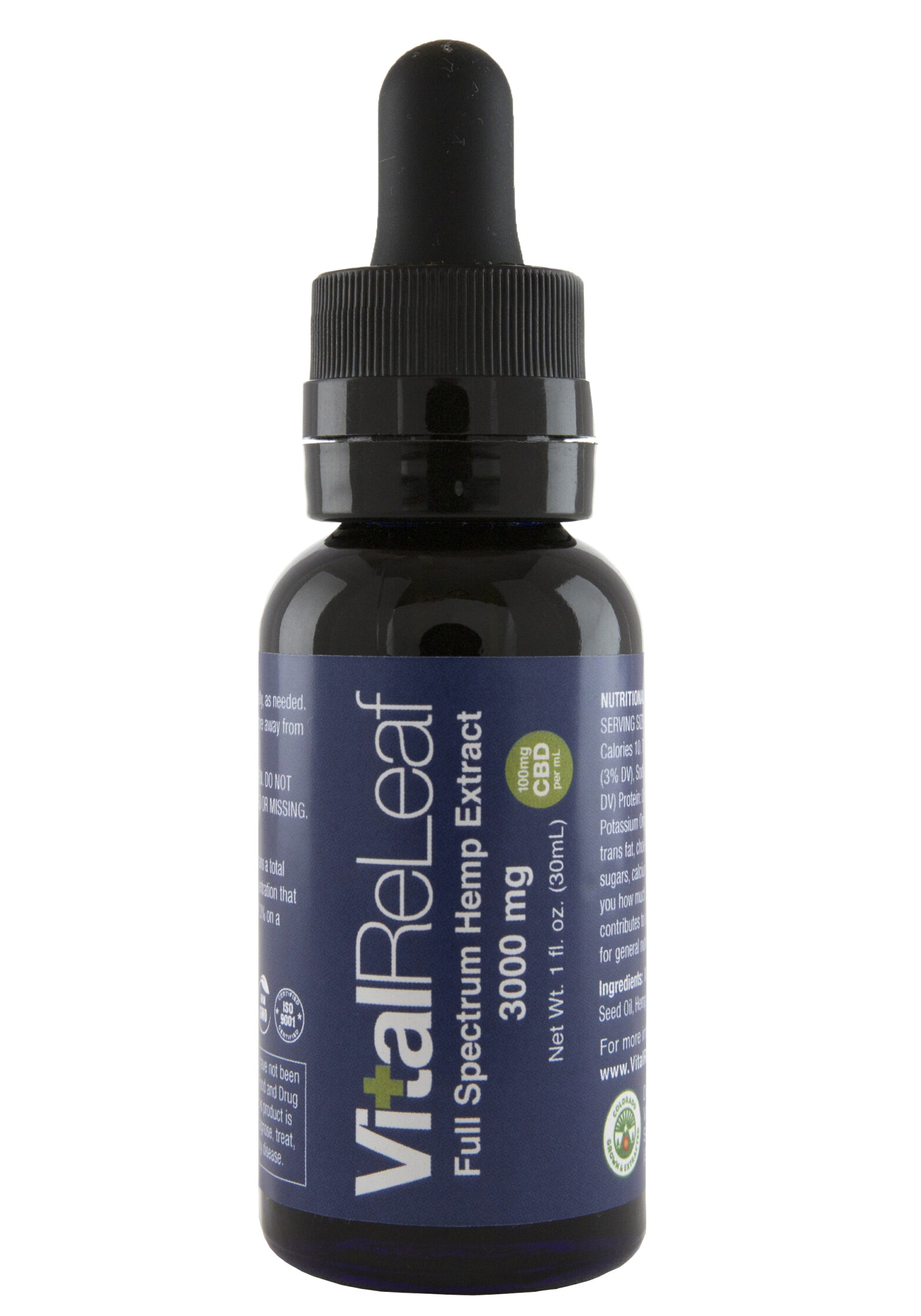 3000mg Full Spectrum Hemp Extract (unflavored) - VitalReleaf